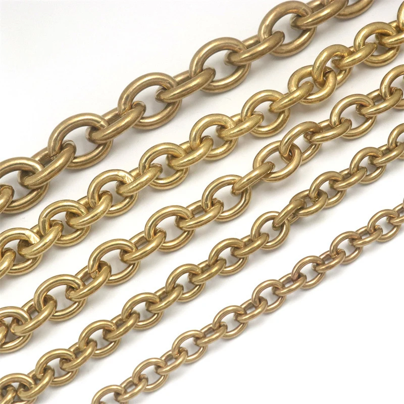 Dwdp-chain03b Solid Brass O Link Chain for Wallets & Bags