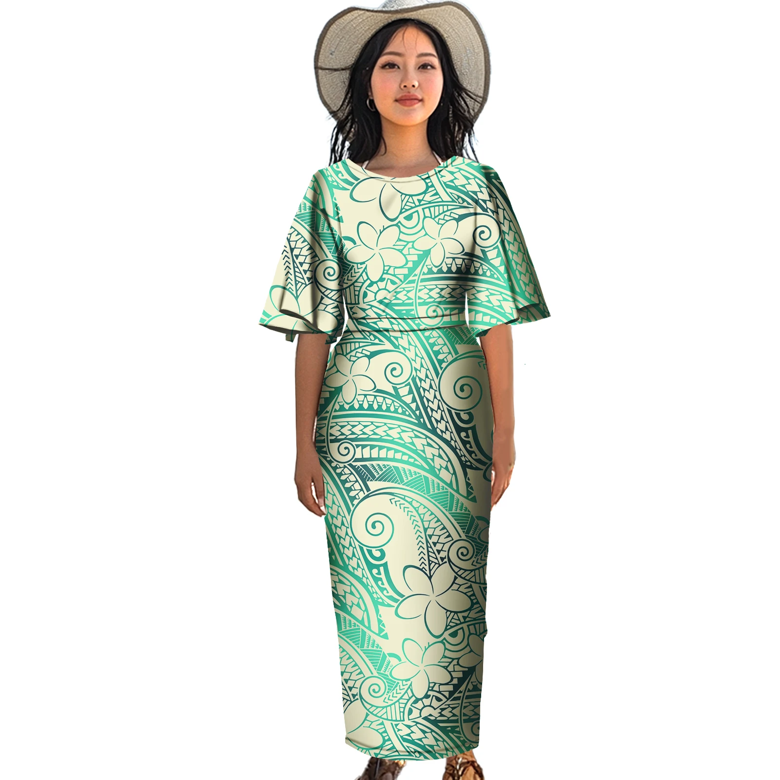 Latest Polynesian Tribal Clothing Samoan Puletasi Dresses for Women ...