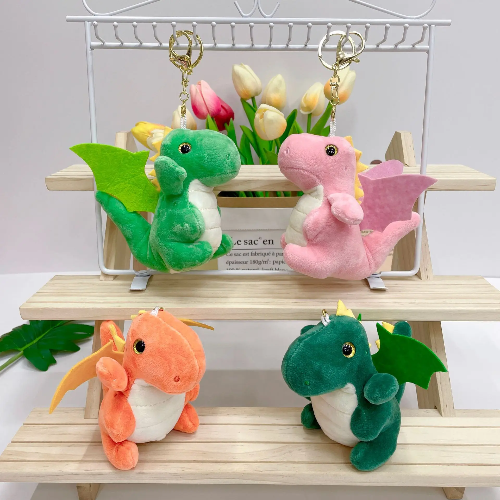 Plush Dinosaur Keychain Doll Pendant Grab Machine Doll Wholesale Cute ...