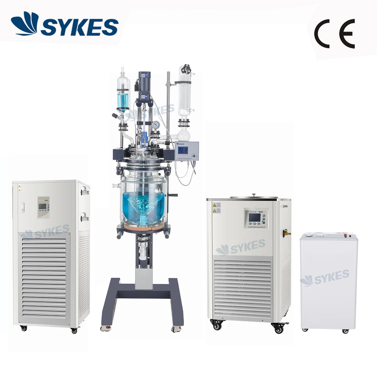 High Borosilicate Glass 50liter Vacuum Jacketed Chemical Industrial ...