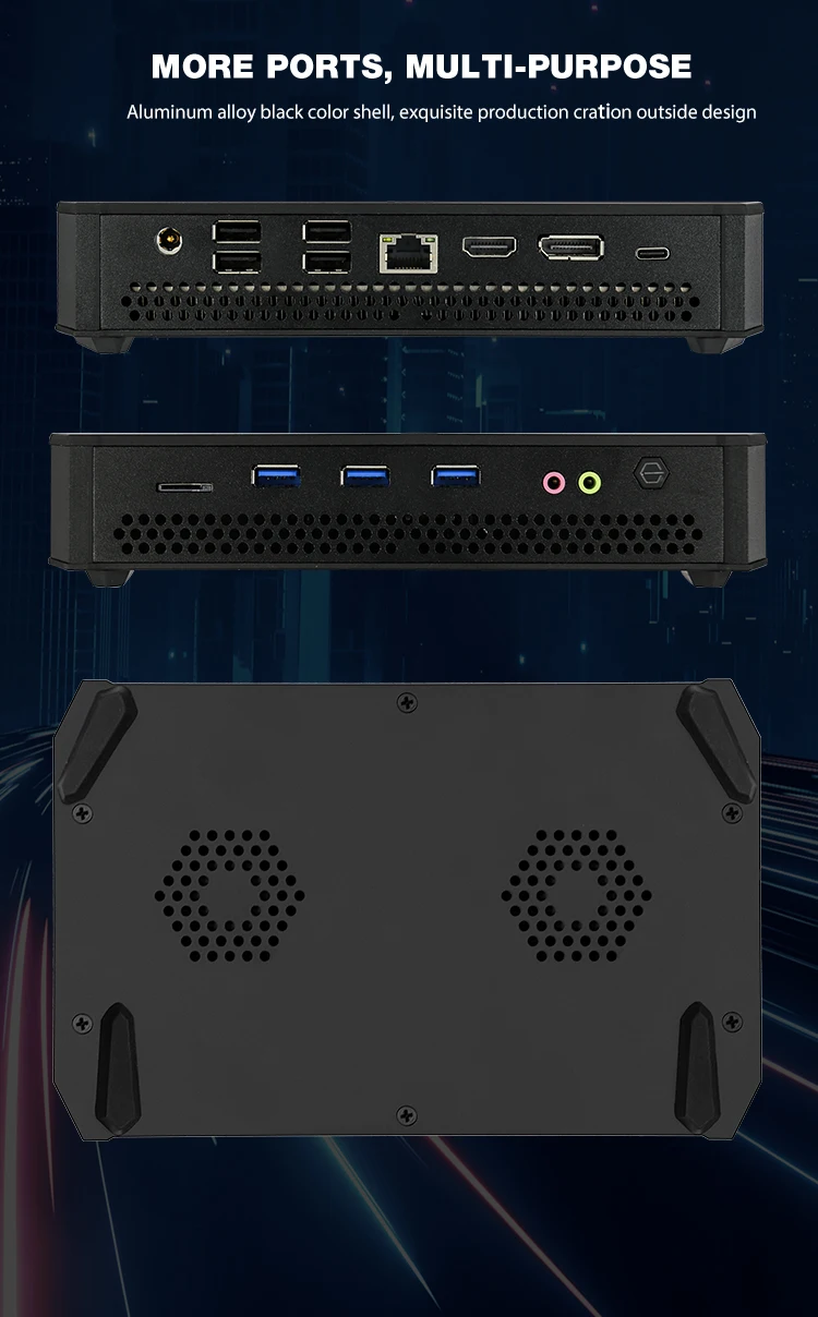 High Quality Core I5 10300h Mini Pc Support 64gb Ram 2*nvme Dp Hd-mi ...
