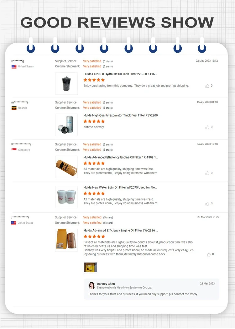 Hongrun Fuel Filter S00022297 Fuel Filter Hh166-43560 16631-43560 ...