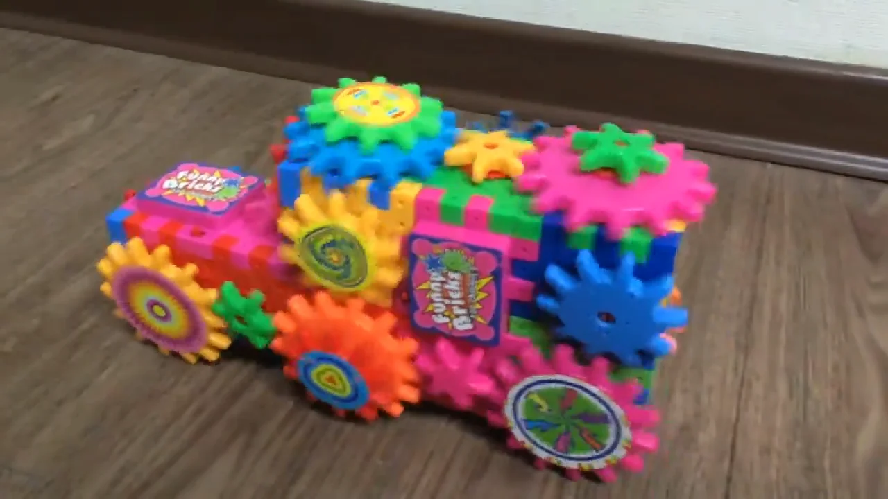 Interlocking Brick Learning Preschool Toys Set Electric Gear Building ...