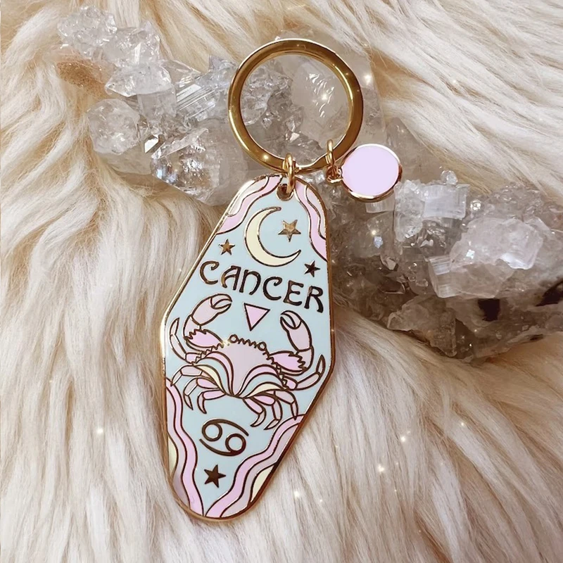 Manufacture Personalized Metal Hard Enamel 70s Motel Boho Keyrings ...