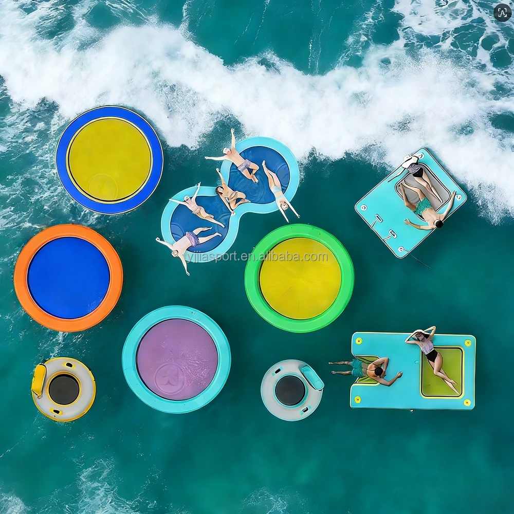 Portable Inflatable Water Hammock Giant Circular Floating Raft Floating ...
