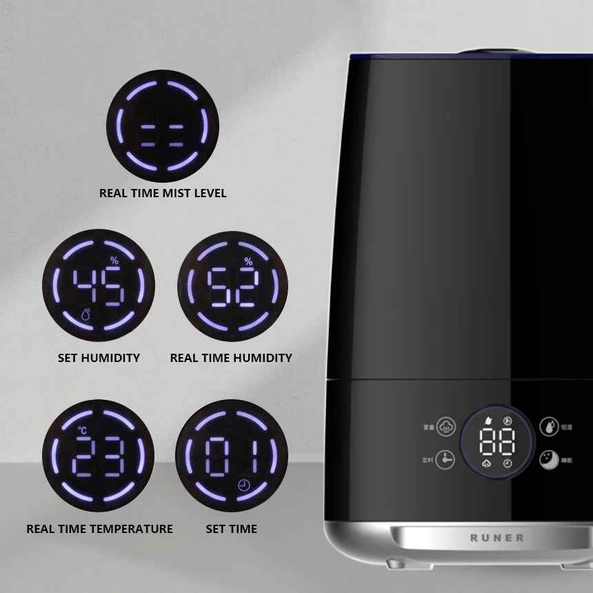 Runal Wifi Tuya App Top Fill H2o Aroma Diffuser Umidificador Cool Mist ...