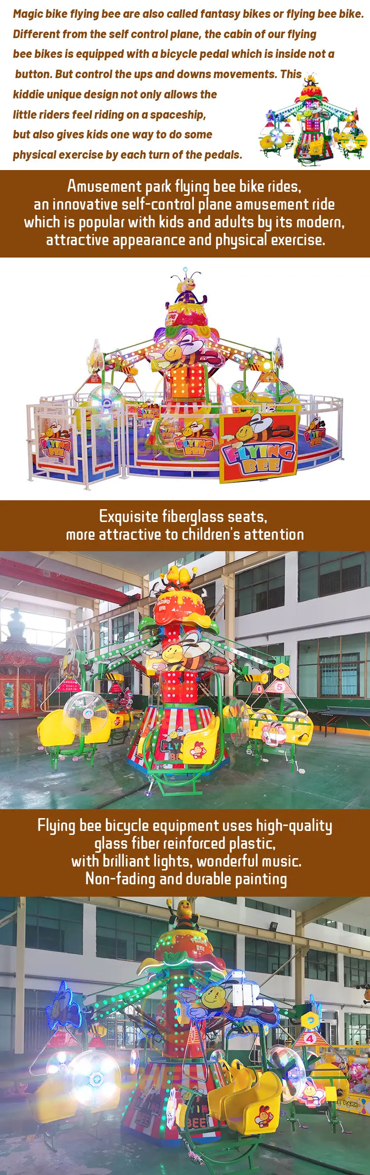 Funfair Rides - Magic Pedal Bicycles & Flying Bee Chair