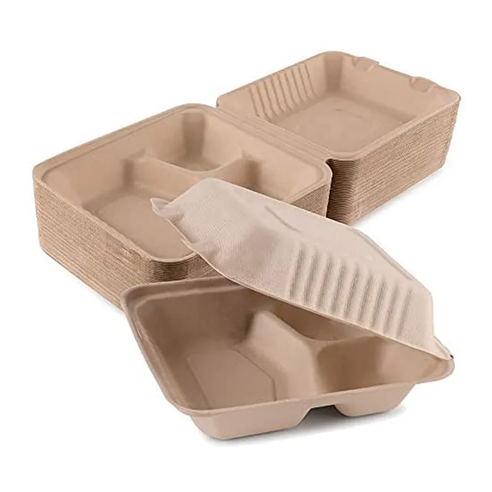 Contenedor Desechable De 3 Compartimentos,Caja De Embalaje Para ...