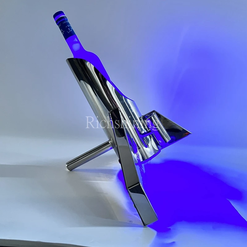 Stainless Steel Rocket Led Bottle Light Base Presenters For Bar Hotel ...