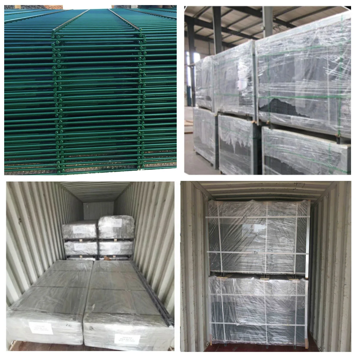Black Powder Coated Welded Roll Double Loop Circle Wire Mesh Fence 6/5 ...