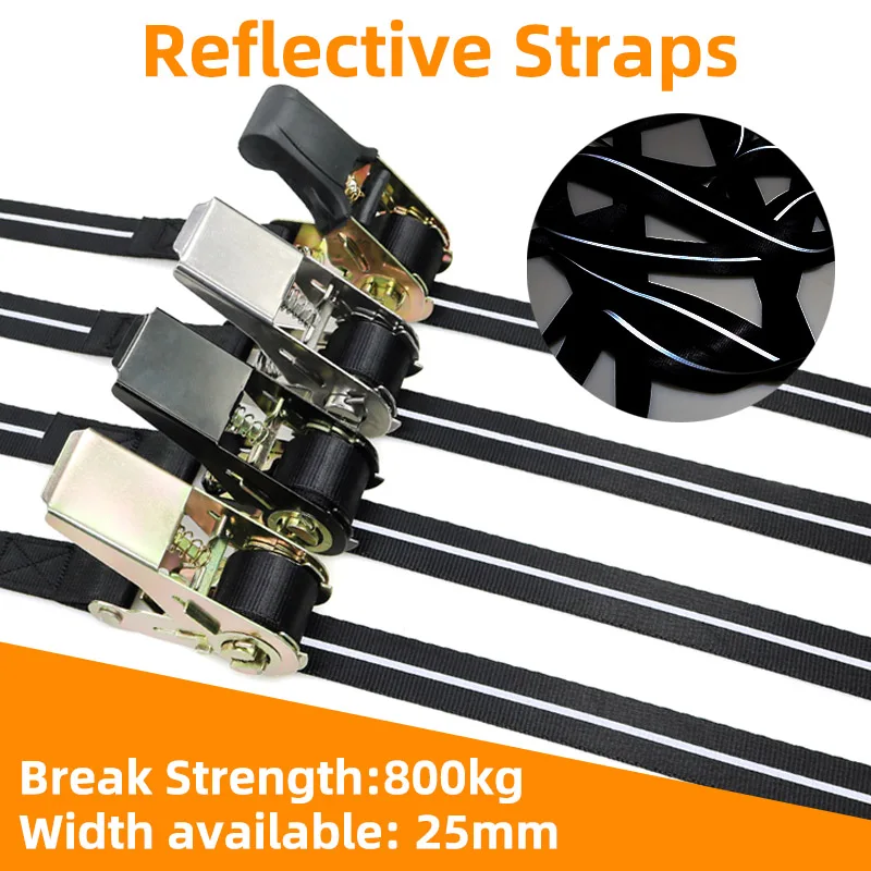 1 Inch 800kg Ratchet Strap Sangle A Cliquet Webbing Lashing For Cargo ...