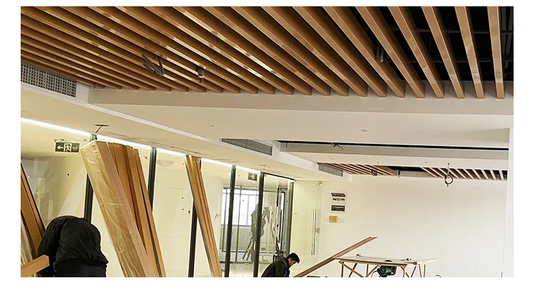 False Ceiling Design Factory Modern Baffle Ceiling Tile For Reception ...