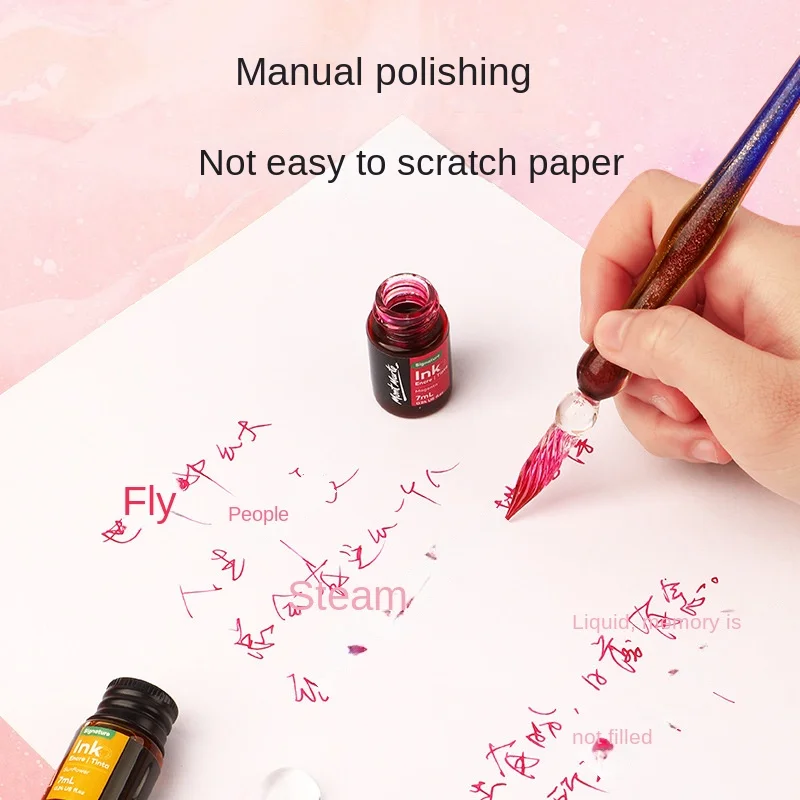 Montmartre Water-soluble Gold Powder Colored Ink Glass Pen Painting Set ...