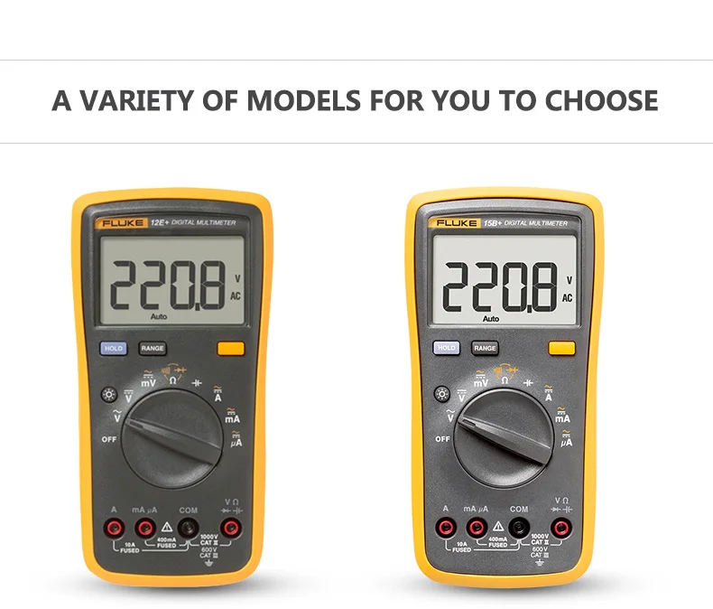 Fluke 15b Plus Professional Digital Multimeter Polymeter Tester ...