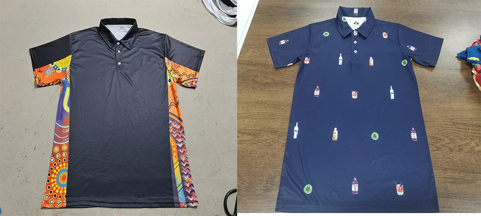 All Over Print Sublimation Polo Collar TShirt Uniform Workwear Unisex ...