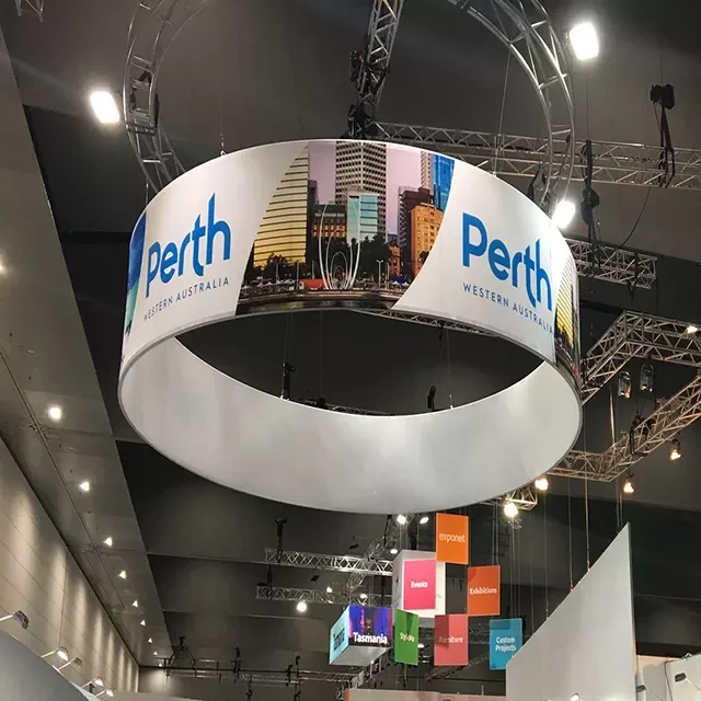 Rectangle Square Aluminum Tube Printed Fabric Cover Trade Show Ceiling ...