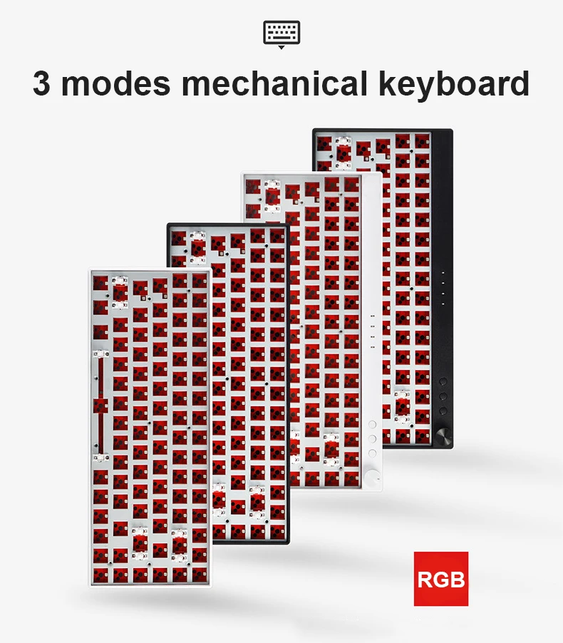 Royal Kludge Diy Kit Mechanical Keyboard 84 Keys 2.4 Wireless Teclado ...