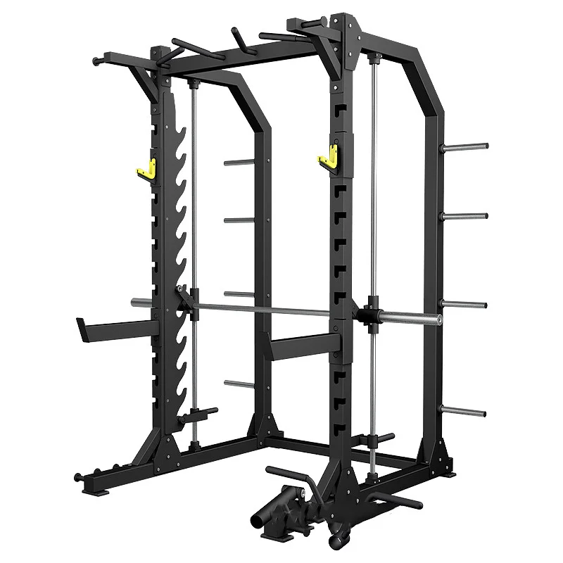 Multi Function Station Cable Crossover Squat Rack Power Training Gym ...