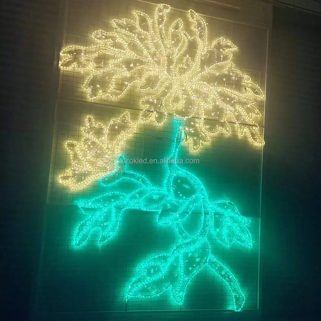 Giant LED Flowers - Chinese Lantern Silk Flower Christmas Lights