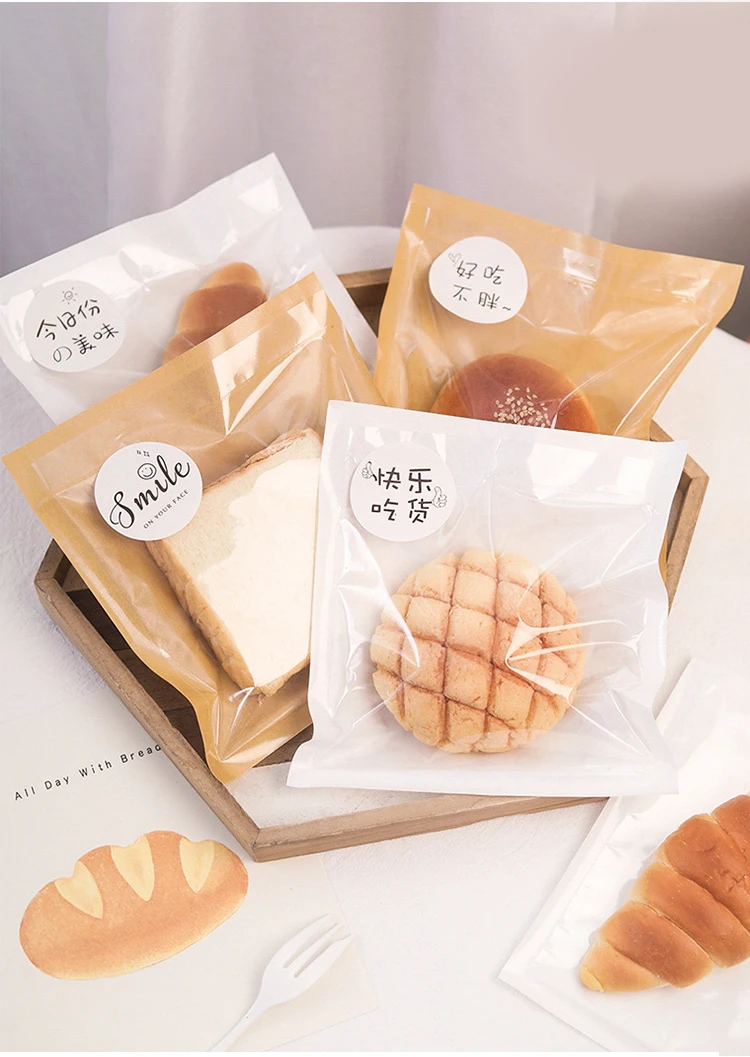 JIJID Stock Kraft White Food Grade Greaseproof Paper Bag