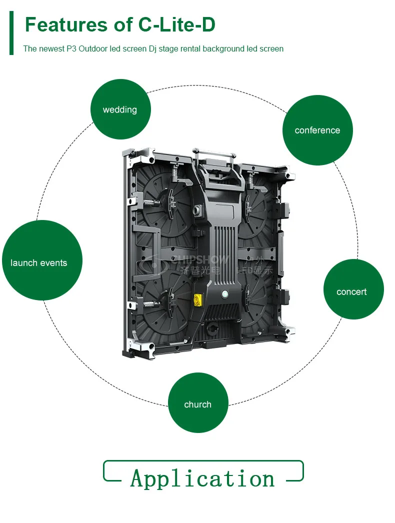 Chipshow Outdoor Stand Floor Background Rental Stage Led Display - Buy ...