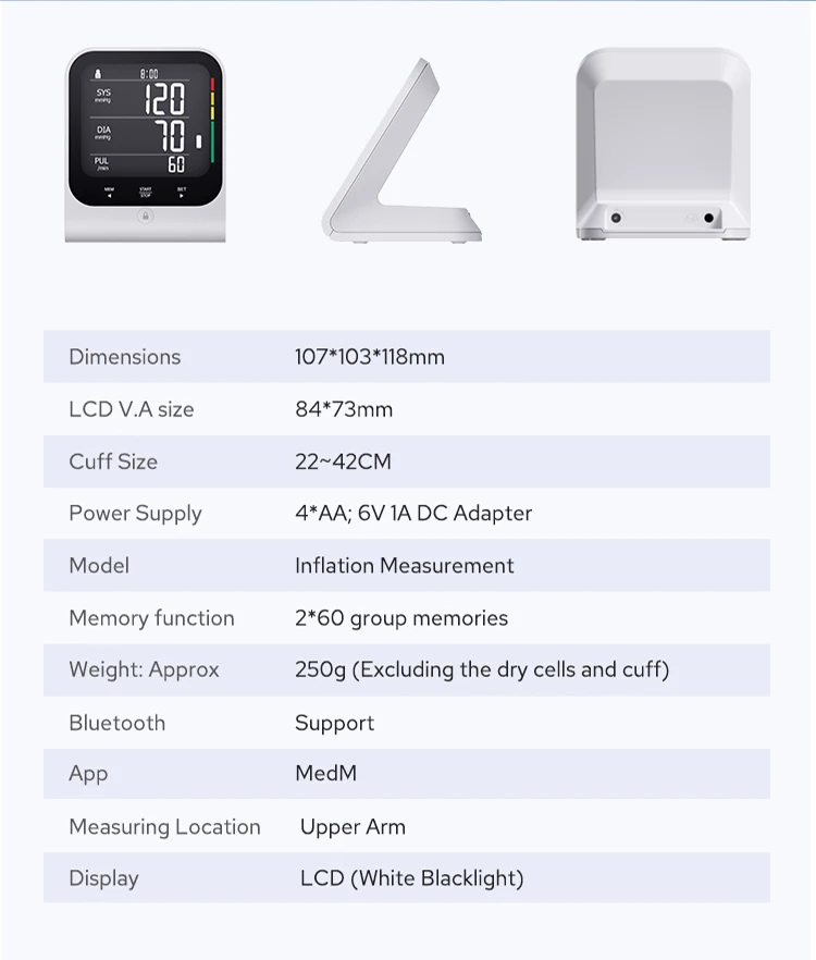 TRANSTEK Digital BP Machine - Accurate Blood Pressure Monitor