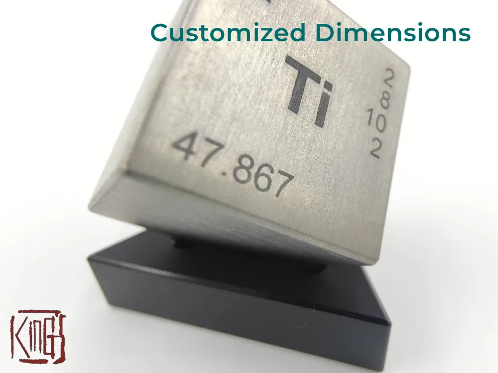 Gr1 Titanium Cube Set With Al6061 Cube Base Cube Stand Home Decoration ...