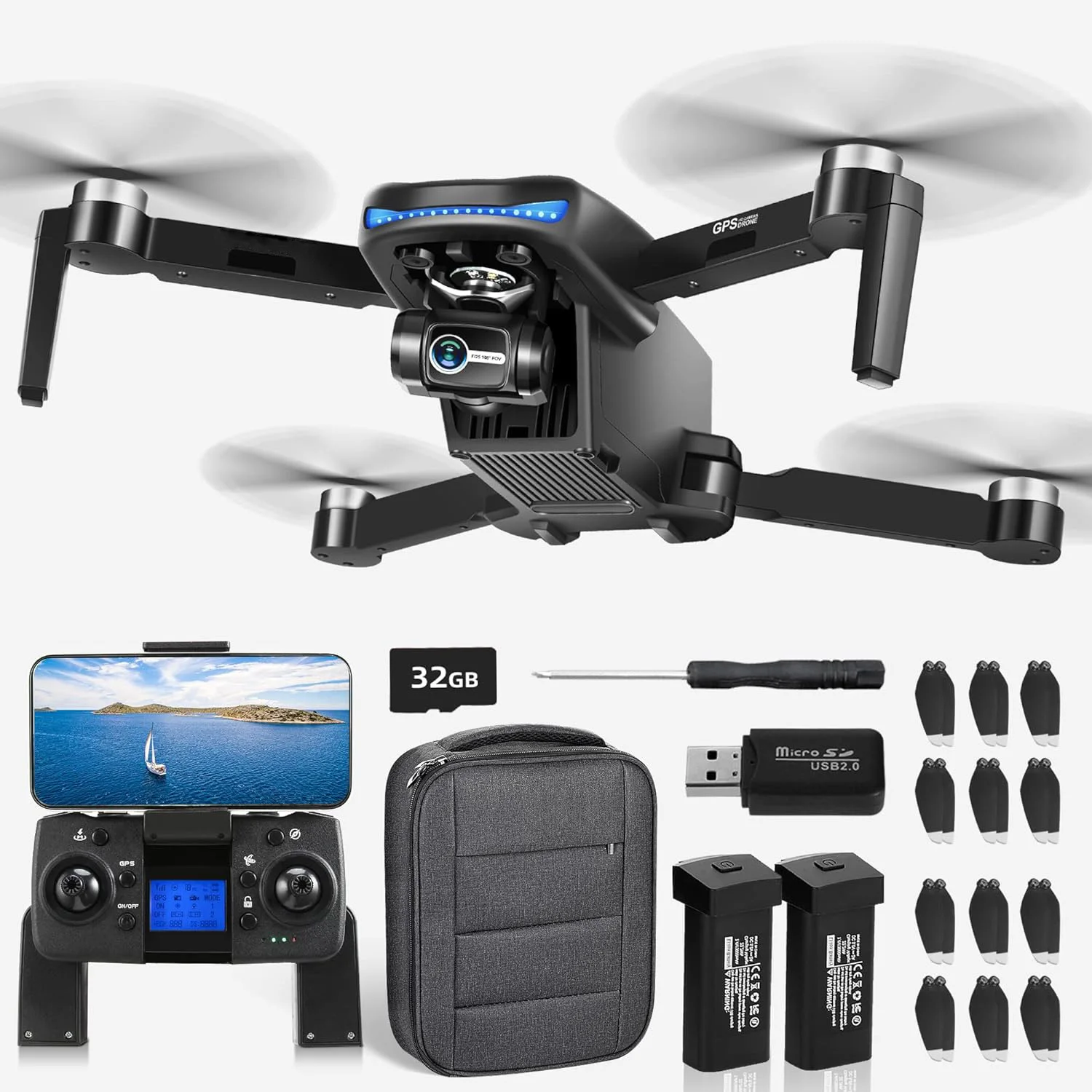 Nbd 4k 3-axis Gimbal Foldable Rc Quadcopter 5g Wifi Fpv Live Video App ...