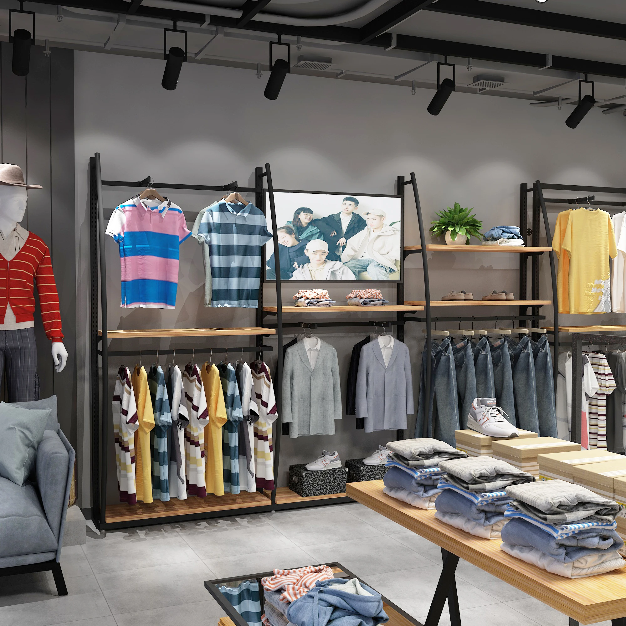 Oem Garments Shop Interior Design Houseware Shop Display Clothing Store ...