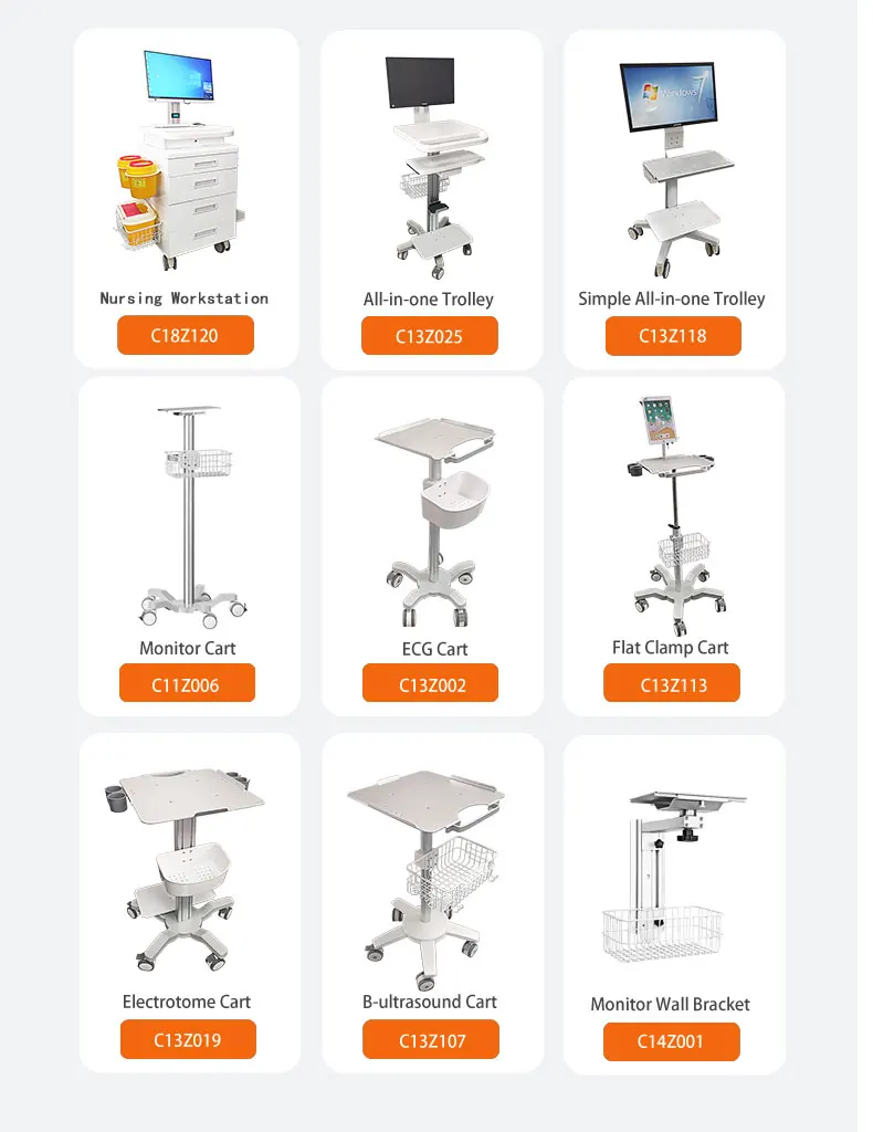 Mobile Information Hospital Medical Drawer Computer Trolley - Buy ...