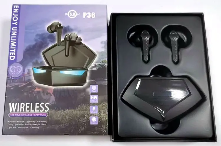 Ergonomic Design P36 Tws Gaming Music Headsets Dual Mode Hifi Sound ...