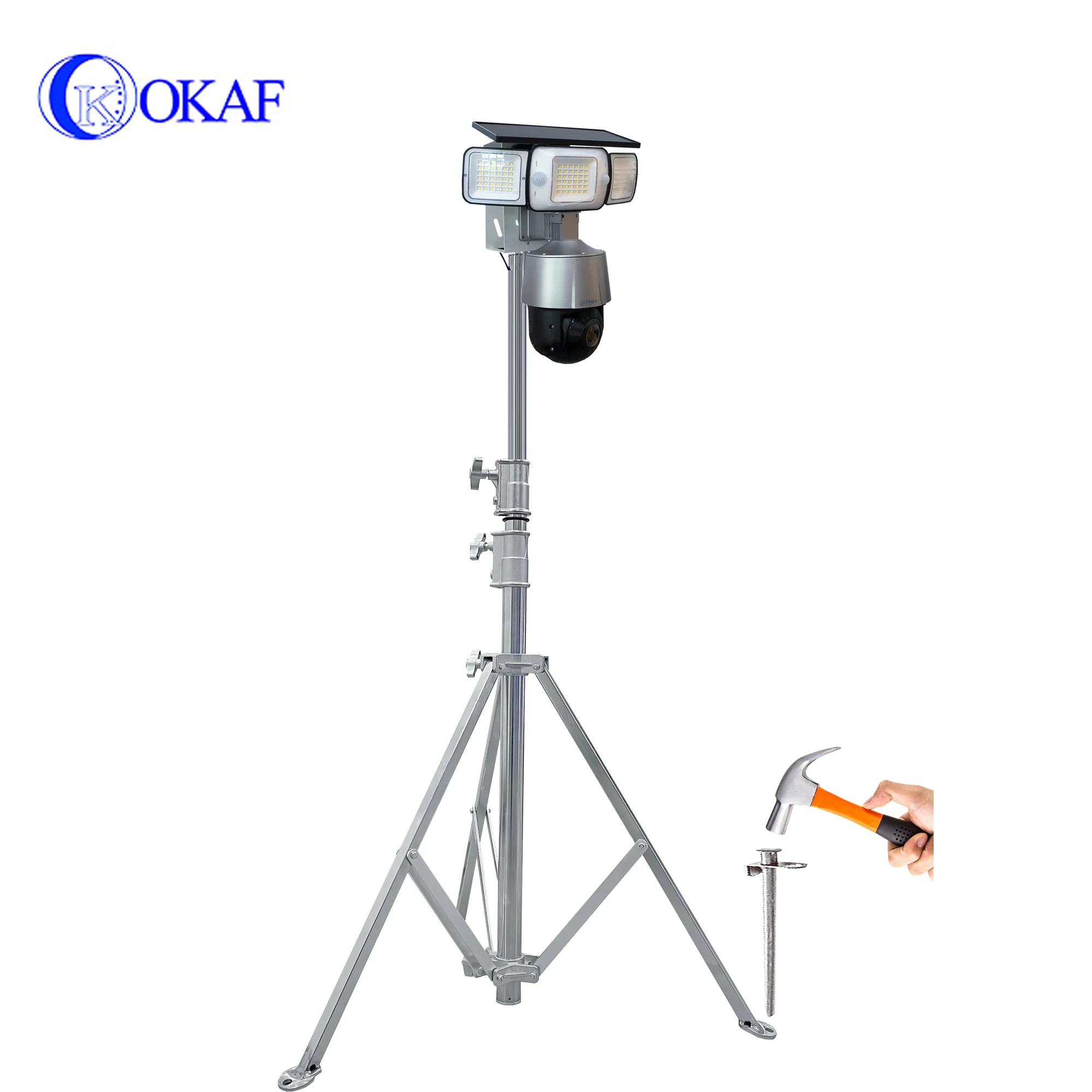 Manual Telescopic Portable Mast - 1.8m to 7m Stainless Steel
