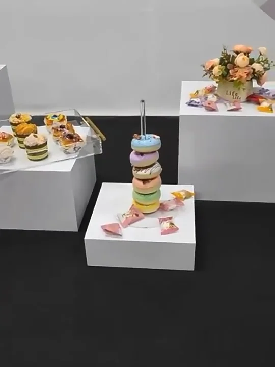 Modern Acrylic Food Display Stand Buffet White Acrylic Food Display ...