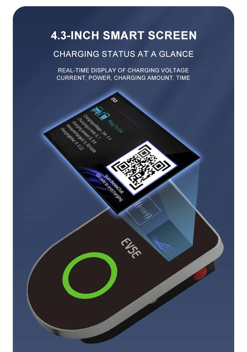 7.6kw U Shape Evse Wallbox Ev Fast Charging Car Charger Box Type 1 ...