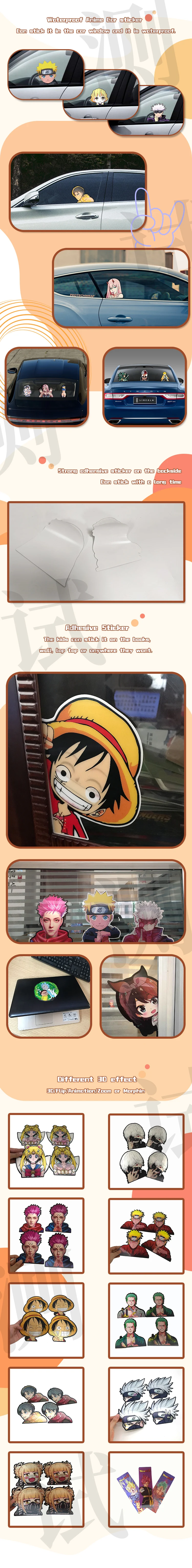 Custom Anime Stickers Lenticular Anime Motion Stickers 3d Effect Anime ...