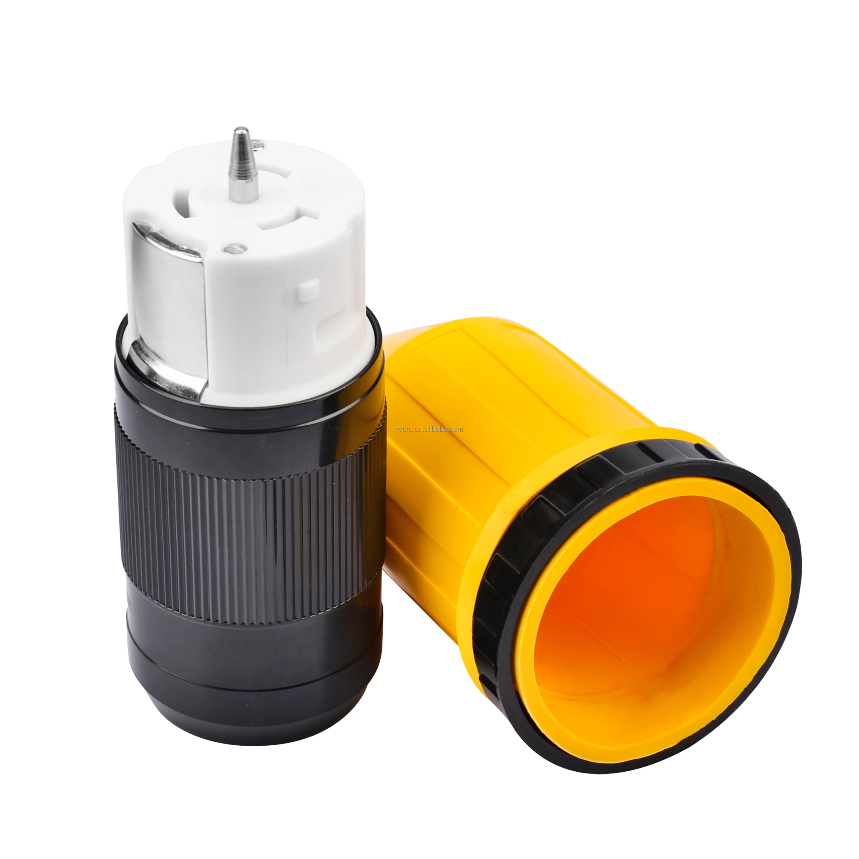 RV Cord Connector Locking Plug W/Cover Ring Power Socket 30Amp 125V for ...