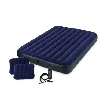 Intex 64765 Indoor Classic Downy Airbed With Hand Pump Inflatable ...