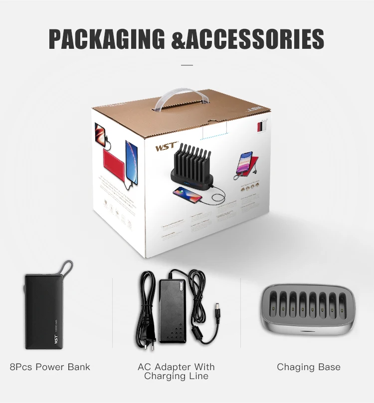 Multiple Power Bank Station Charging Power Banks Station Portable ...