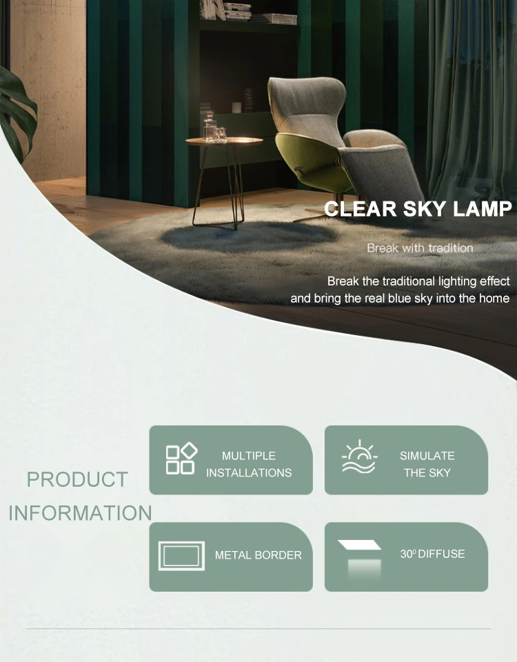 DGLUX Virtual Vertical Daylight LED Ceiling Panels