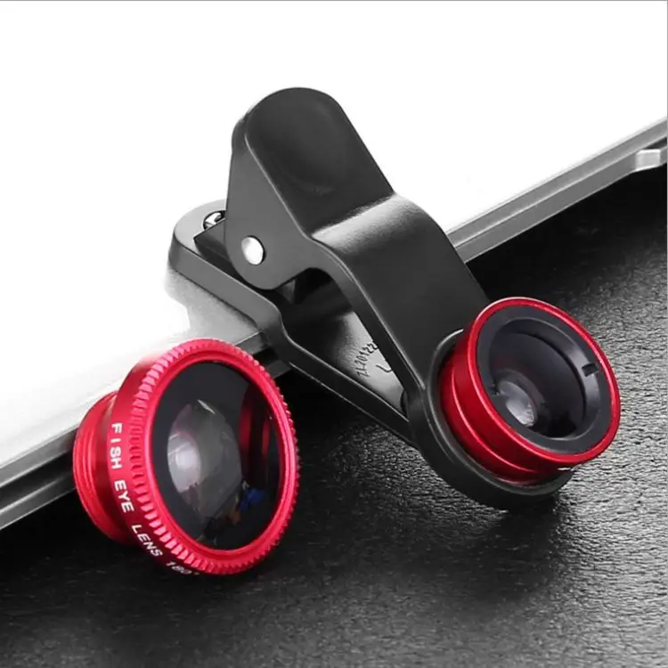 High Quality 3 In 1 Mini Dual Selfie Wide Angle Fish Eye Zoom Lenses ...