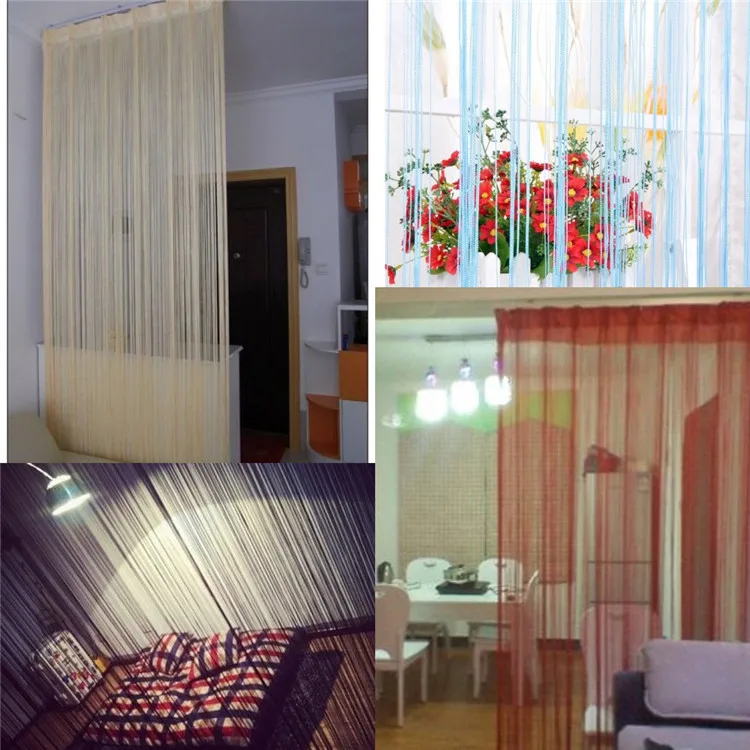 Wholesale Polyester Thread String Curtain Door Tassel White Draping ...