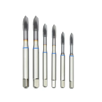Inox Machine Tap Din371 Din 376 Hss Ticn Coated With Blue Ring Form B Spiral Pointed Machine ...