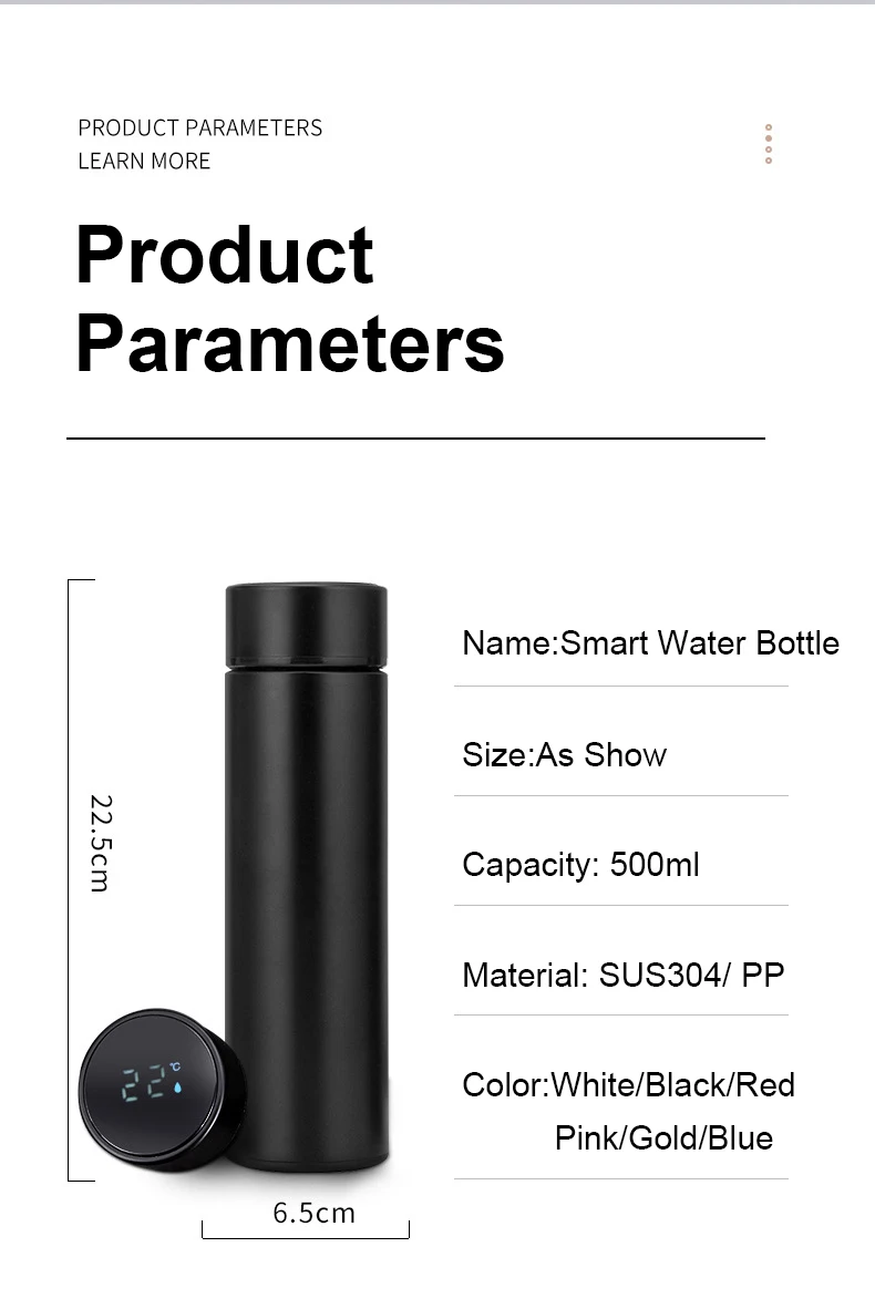 Custom Logo Digital Led Temperature Display Vacuum Flasks Thermoses ...