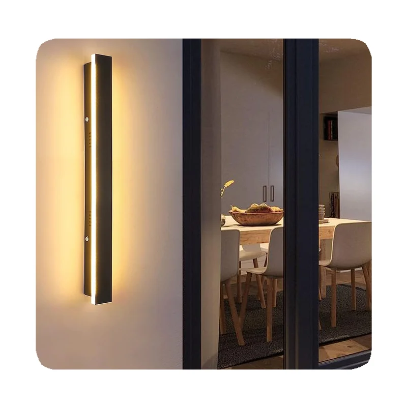 New 2024 Modern Outdoor Exterior Linear Strip Wall Lamp Waterproof Ip65 ...