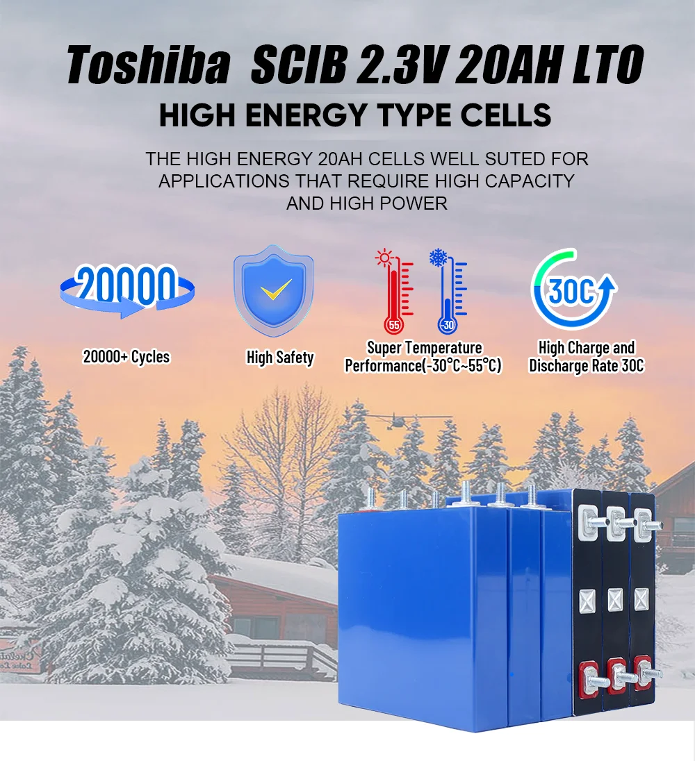Toshiba 2.3V 20Ah Lithium Titanate Battery Cell - Prismatic LTO 750A ...
