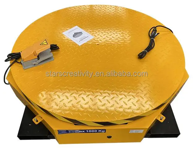 Electric Turntable Motorized Rotary Pallet - 1000KG Capacity, Semi ...