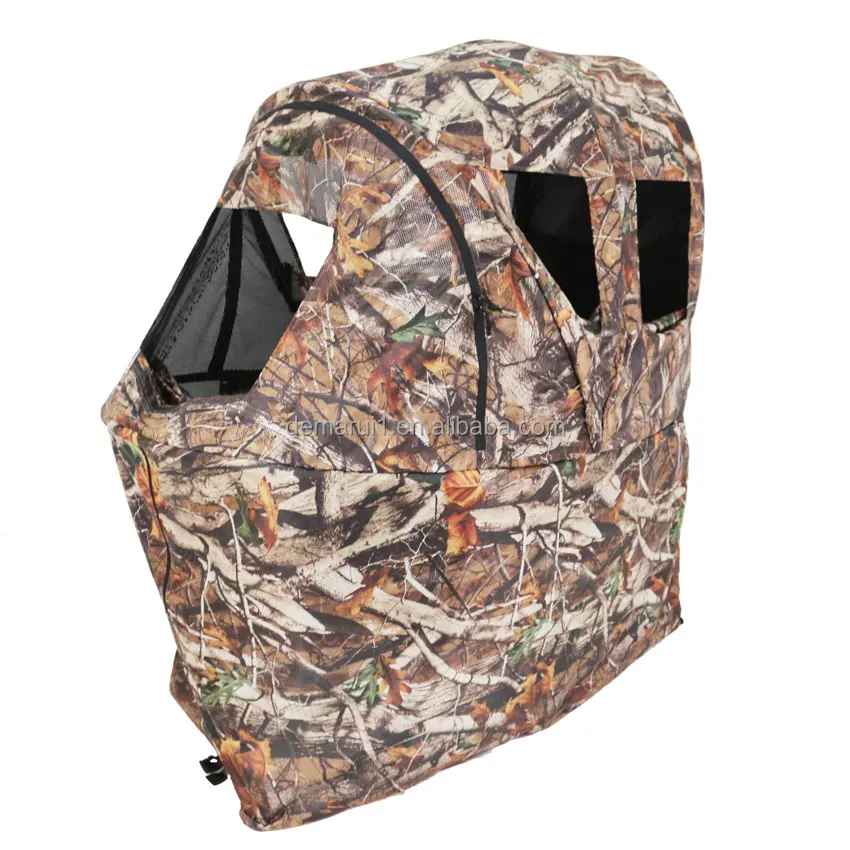 Outdoor See through Camo Hunting Blind Chair - Portable & Durable