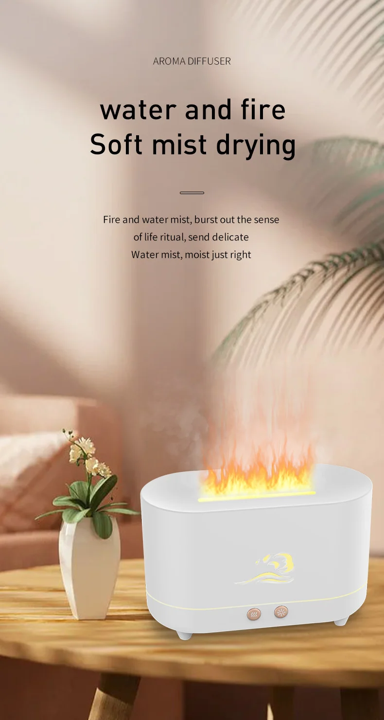 Drop Shipping Hot Sale Fire Flame Humidifier Aroma Diffuser Air ...