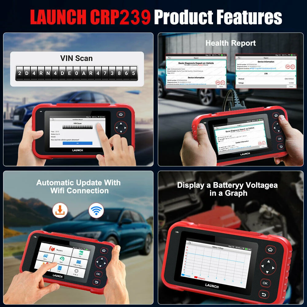 Diagnostic Machine Launch Crp239 Multi Special Function For Gasoline ...