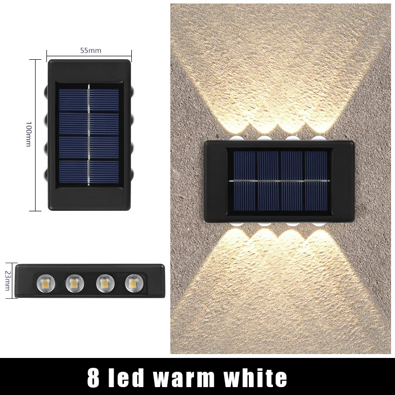 12 Hours Lighting 2 Packs 12 Led Wall Mounted Pathway Lights Outdoor ...